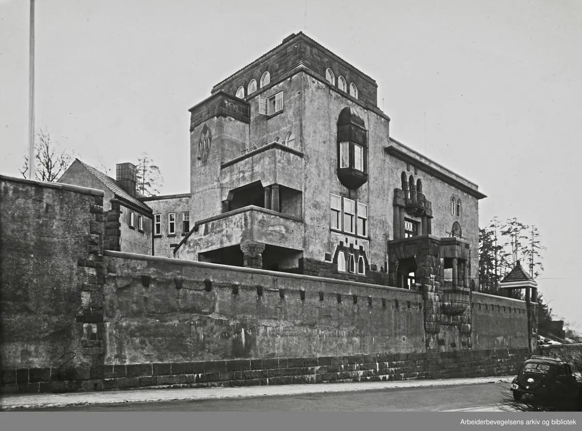 Kristinelundveien 22. på Frogner i Oslo. Villa for skipsreder Bryde ...