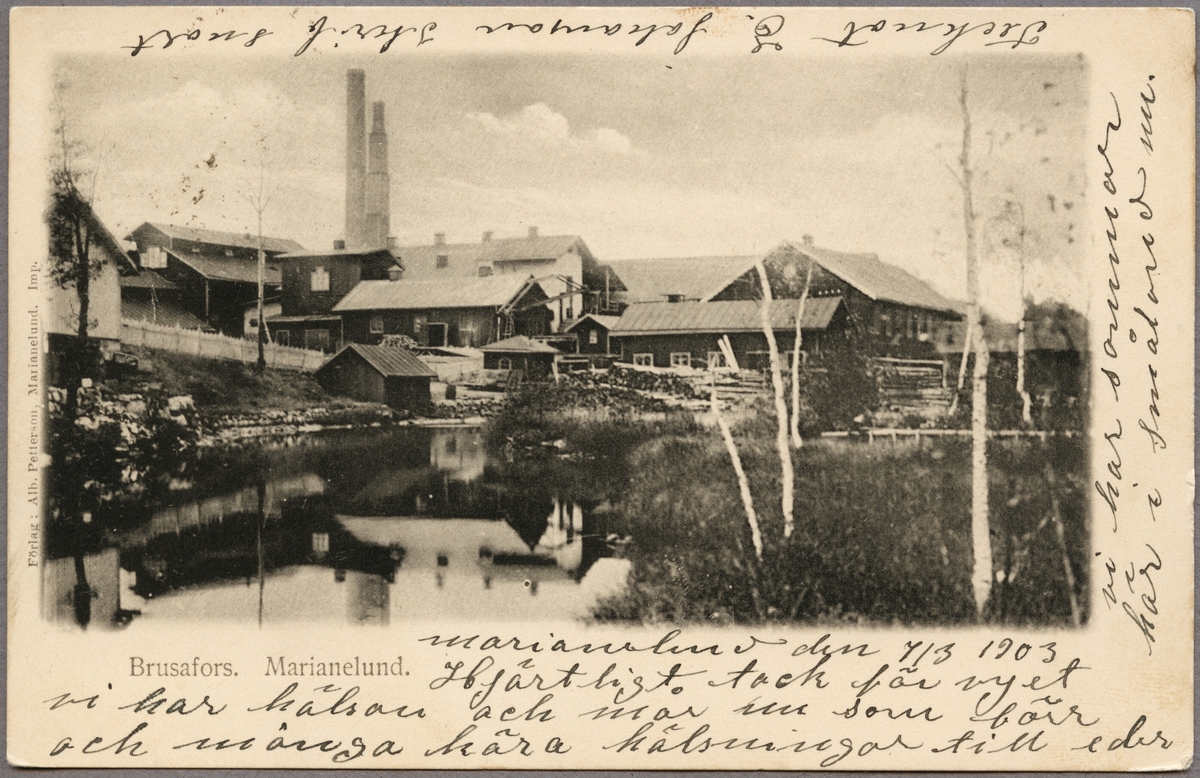 Brusafors pappersbruk, Mariannelund. - Järnvägsmuseet / DigitaltMuseum